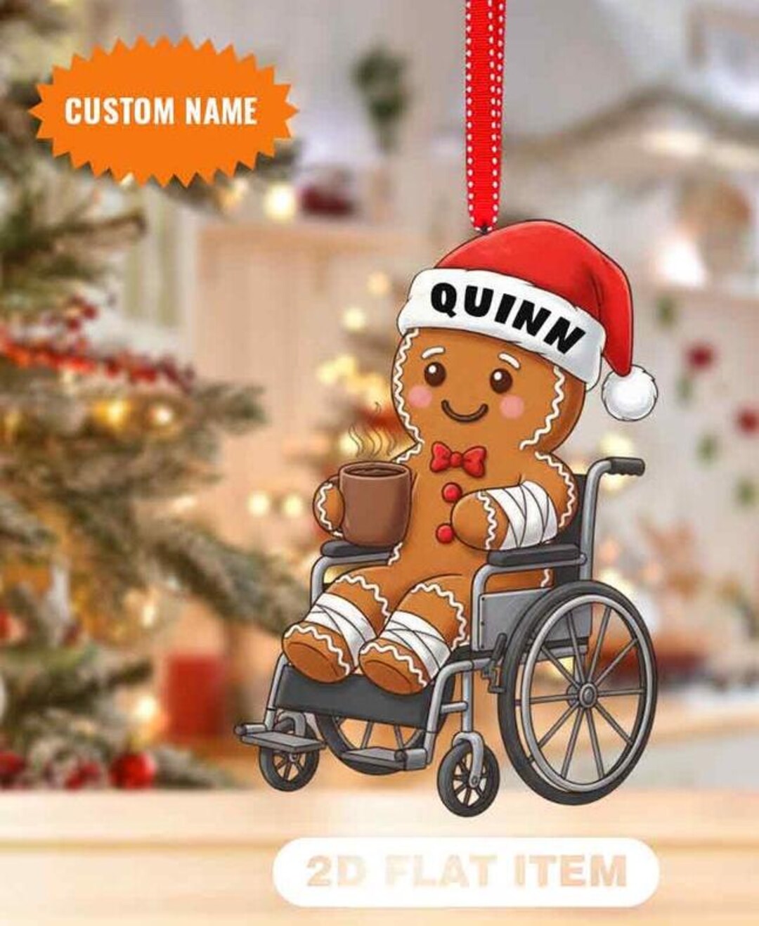 Personalized Gingerbread Wheelchair Ornament – Holiday Keepsake - Etsy