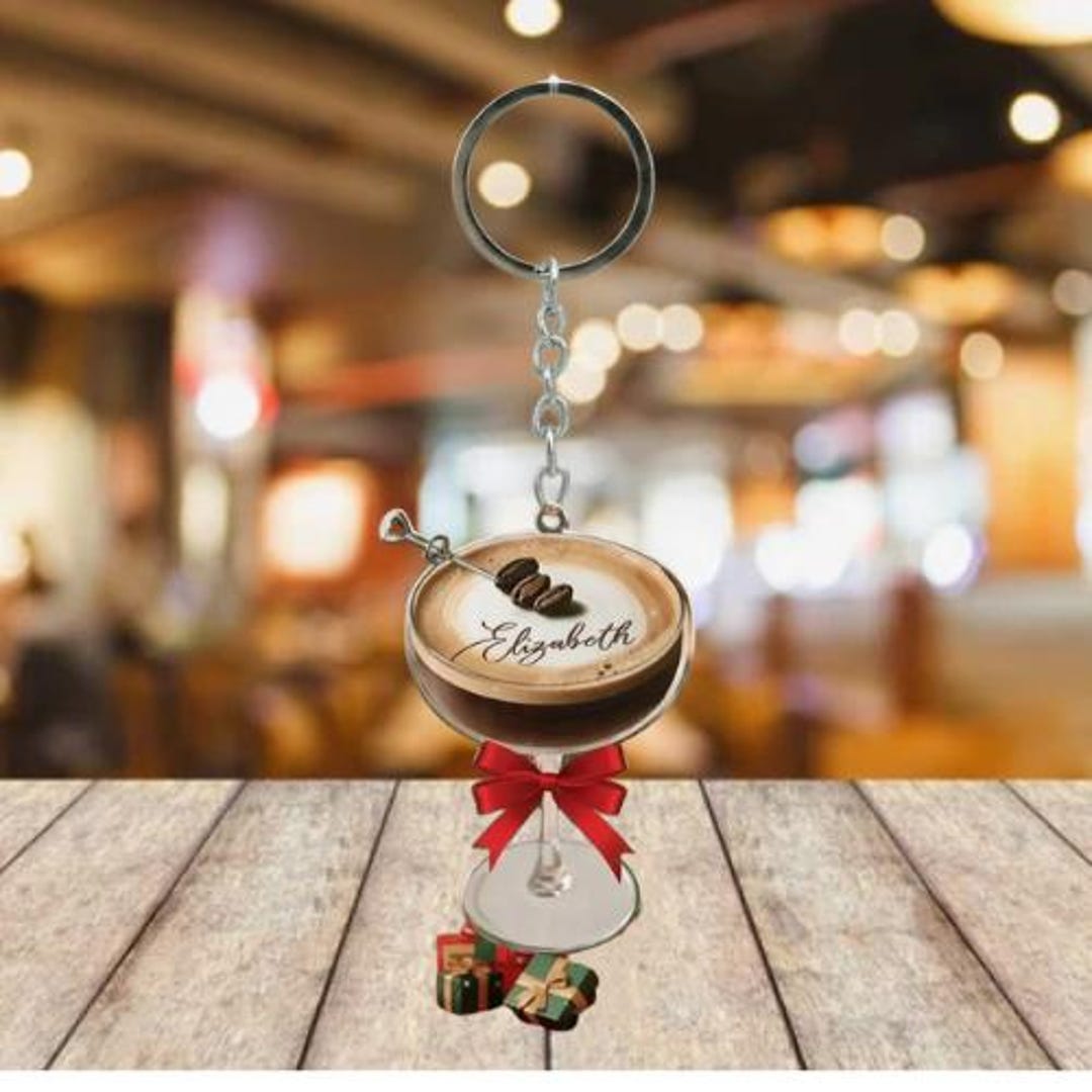 Personalized Espresso Martini Keychain, Espresso Martini Keychain ...