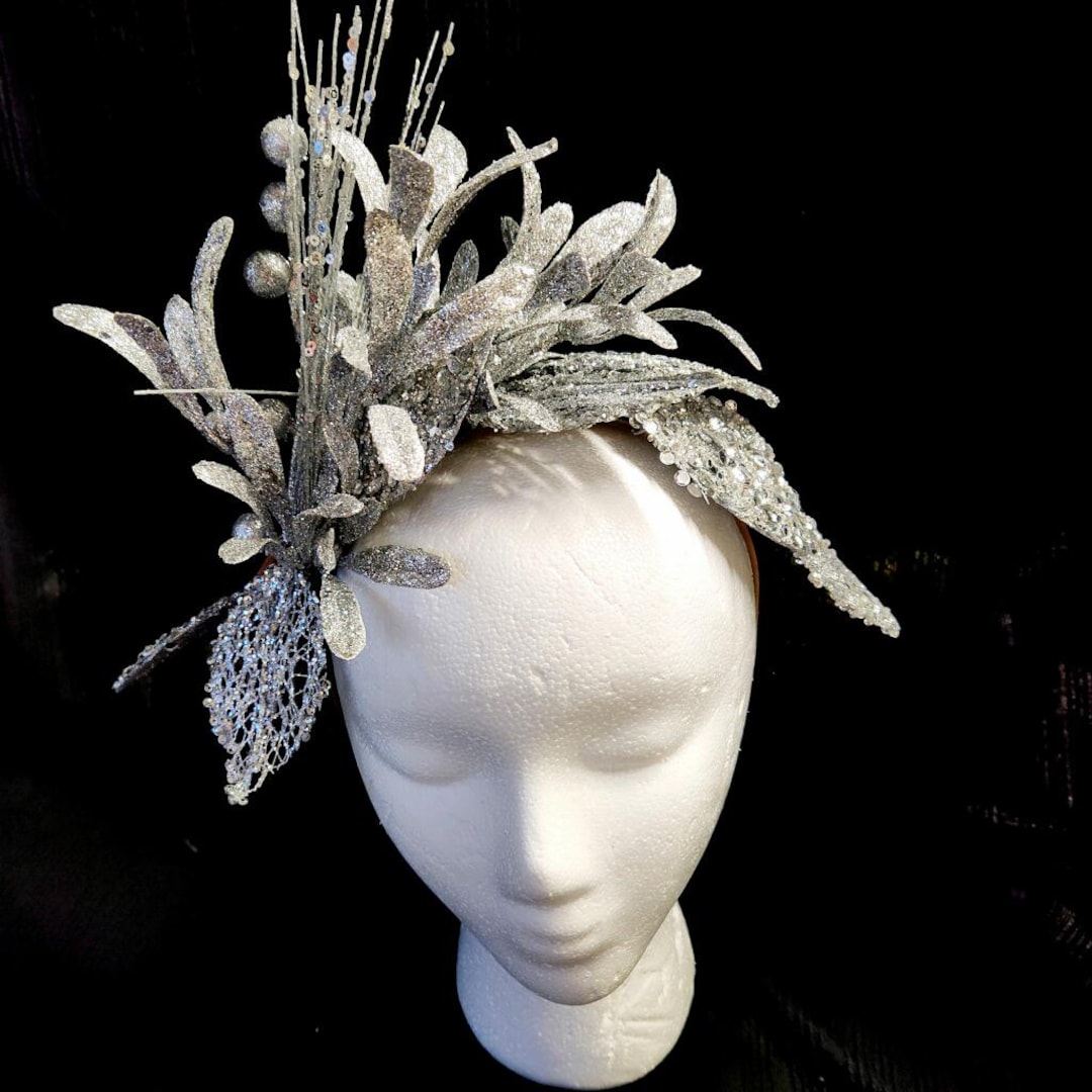 Silver Fascinator, Princess Crown, Silver Headband, Ice Queen Crown ...