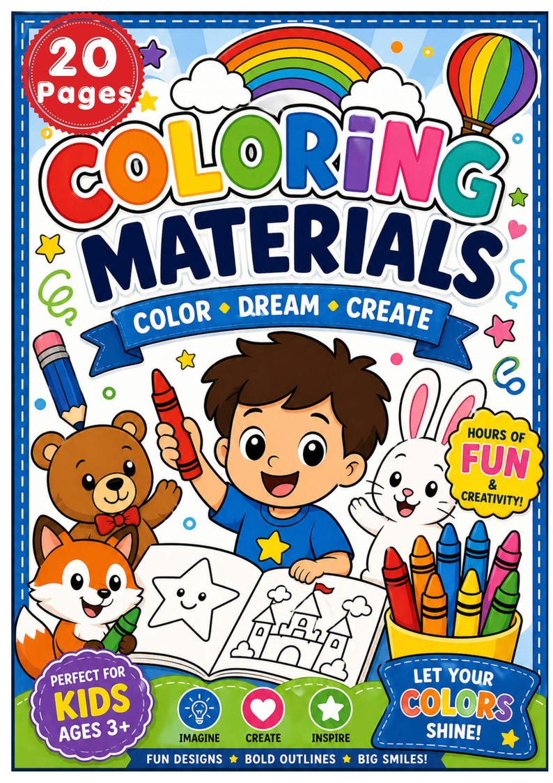 Affordable and Unique Kids Coloring, Fun and Ready-to-use - Etsy