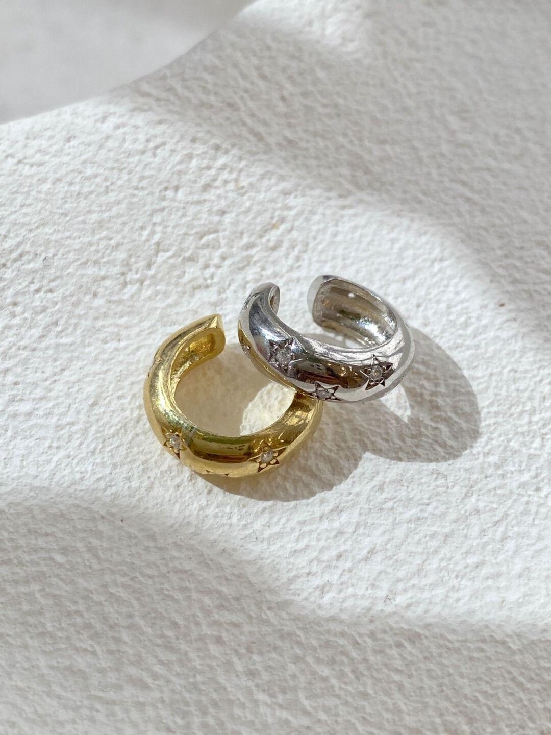 925 Silver Ear Cuff • Non Piercing Earring • Stackable Ear Cuffs ...