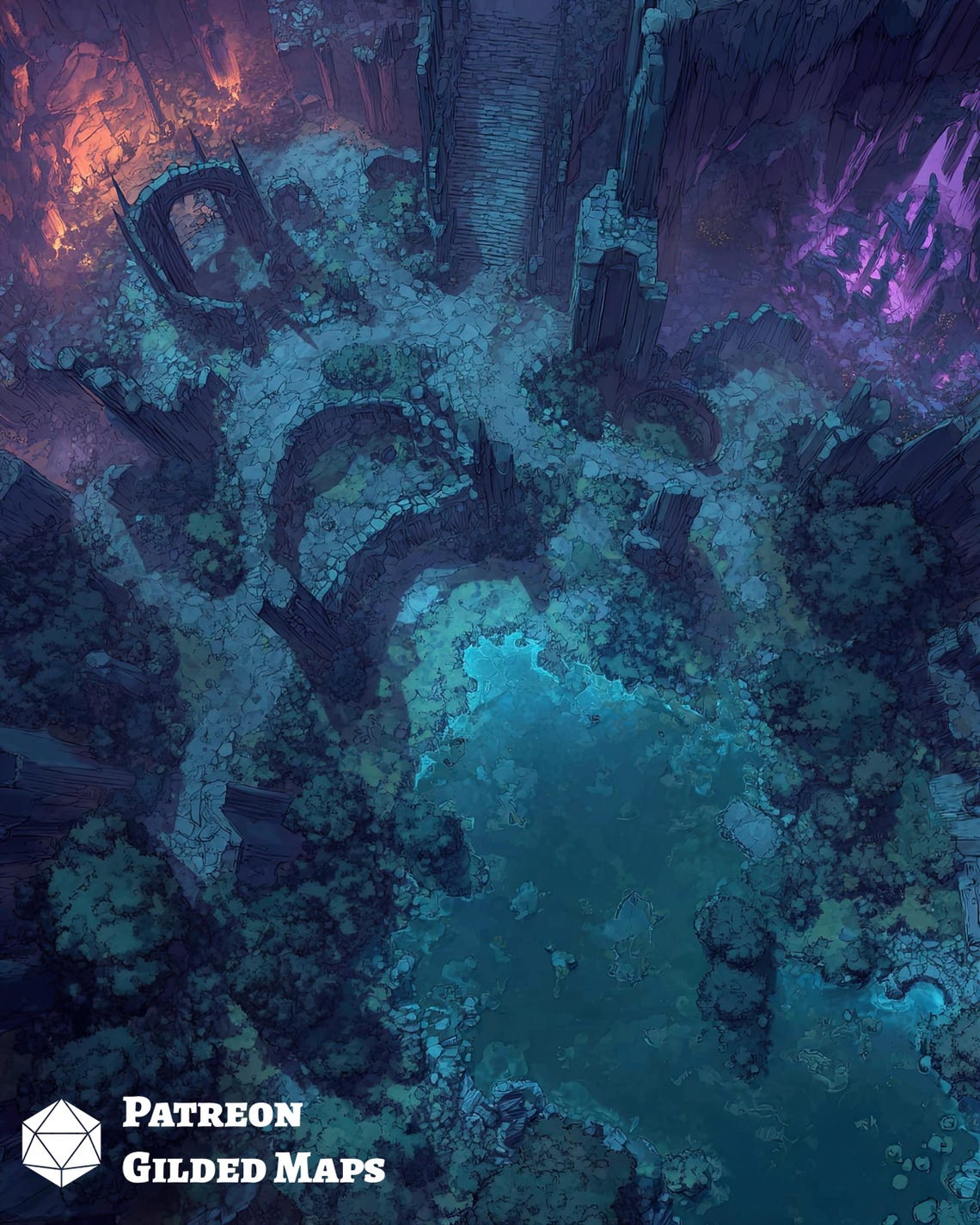 Underdark Battlemap, Dnd Map, Dungeons and Dragons, Battlemap, Roll20 ...