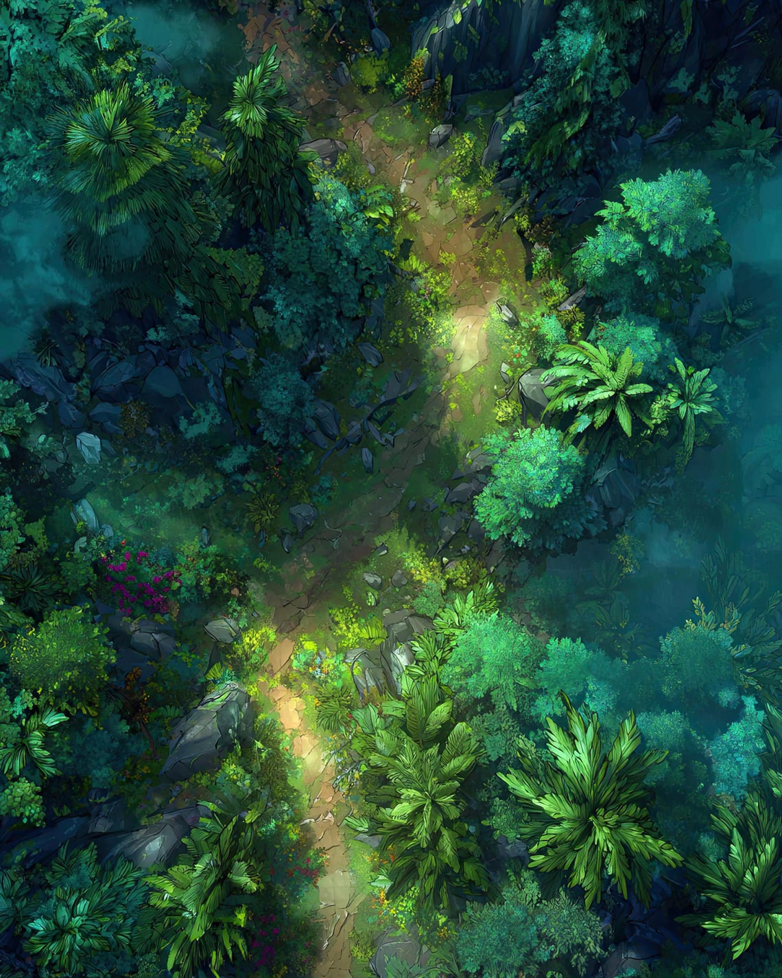 Jungle Battlemap, River, Dungeons and Dragons, Dnd Battlemap, Waterfall ...