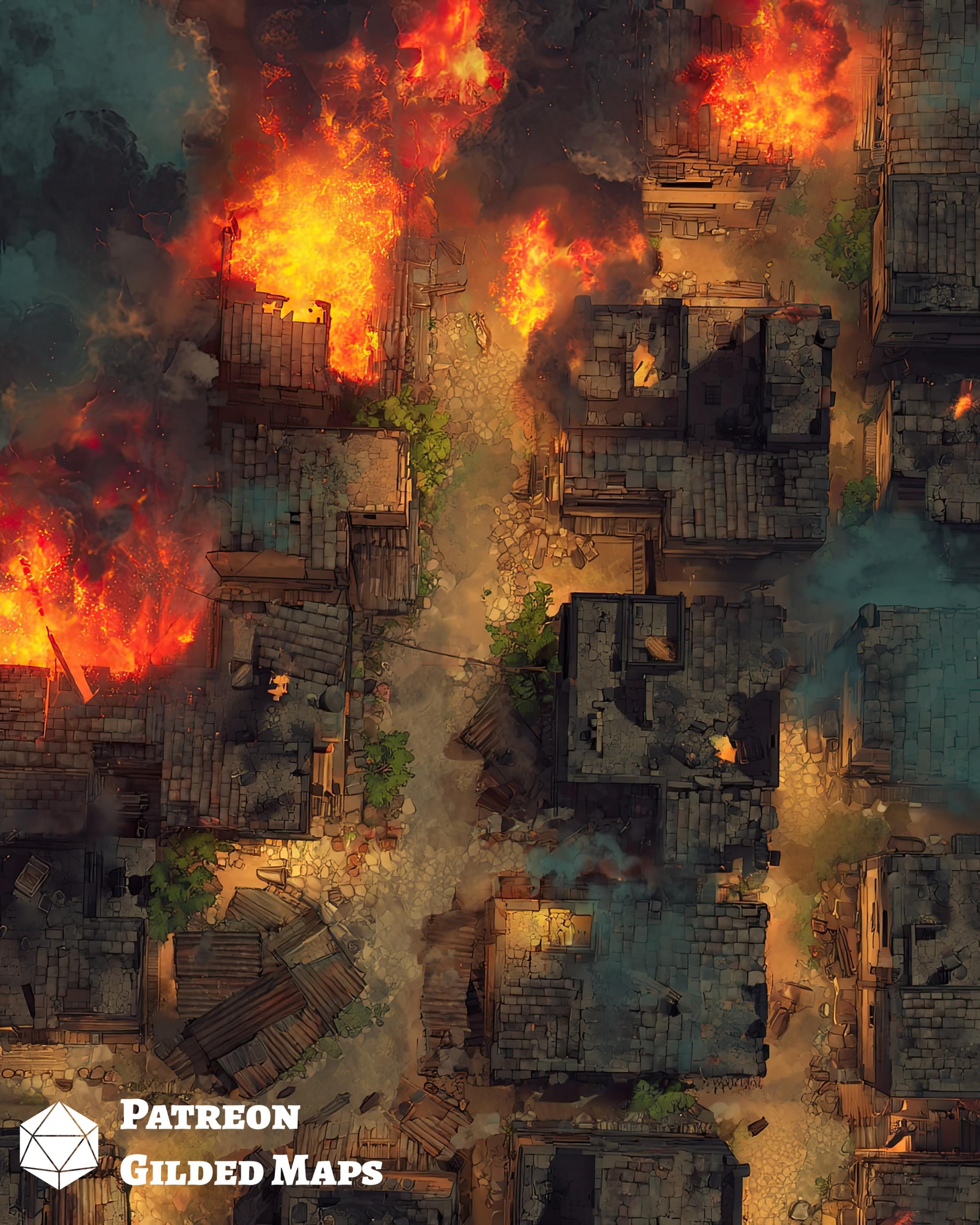Slums Battlemap, City, Dungeons and Dragons, Dnd Battlemap, Roll20, RPG ...