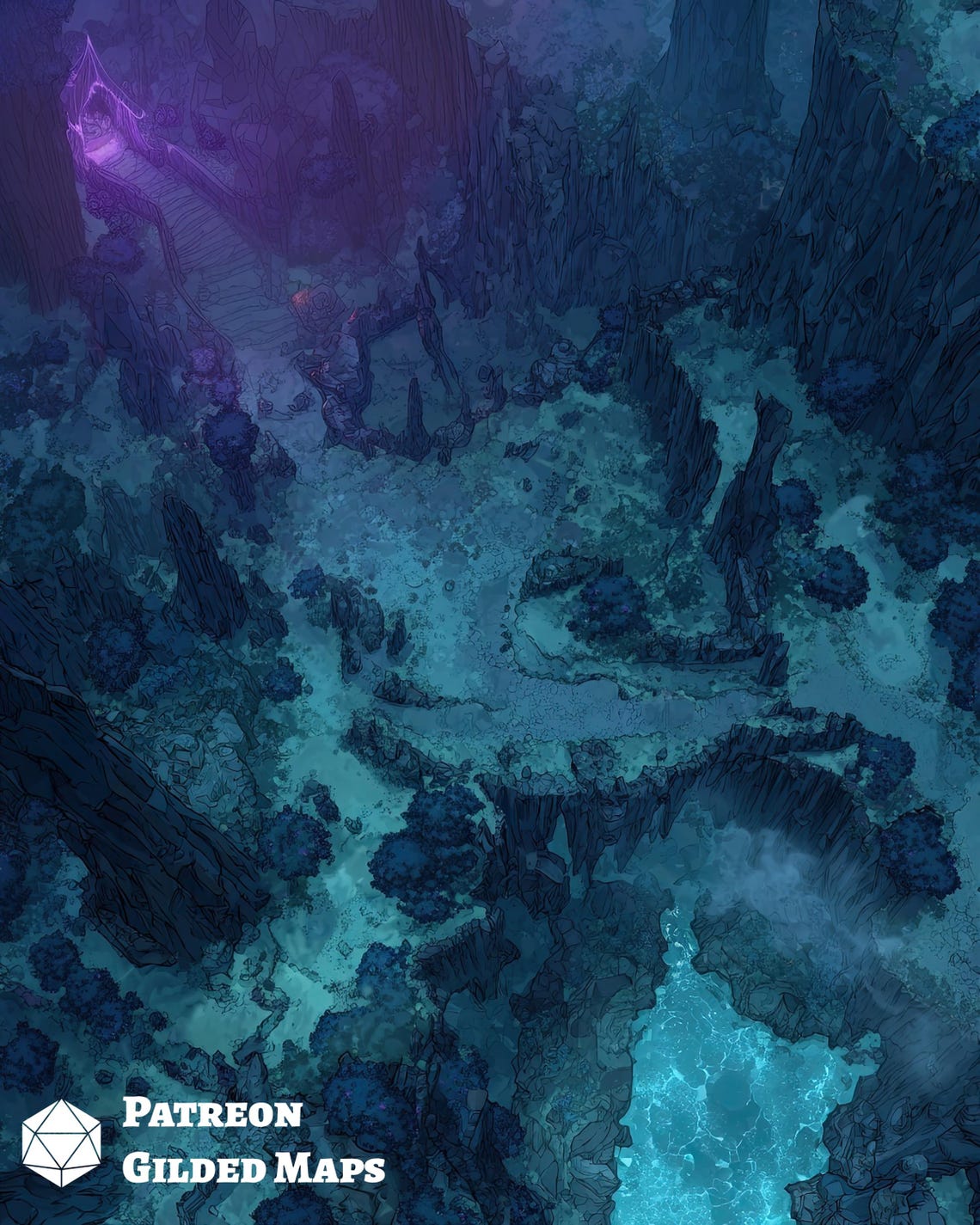 Underdark Battlemap, Dnd Map, Dungeons and Dragons, Battlemap, Roll20 ...
