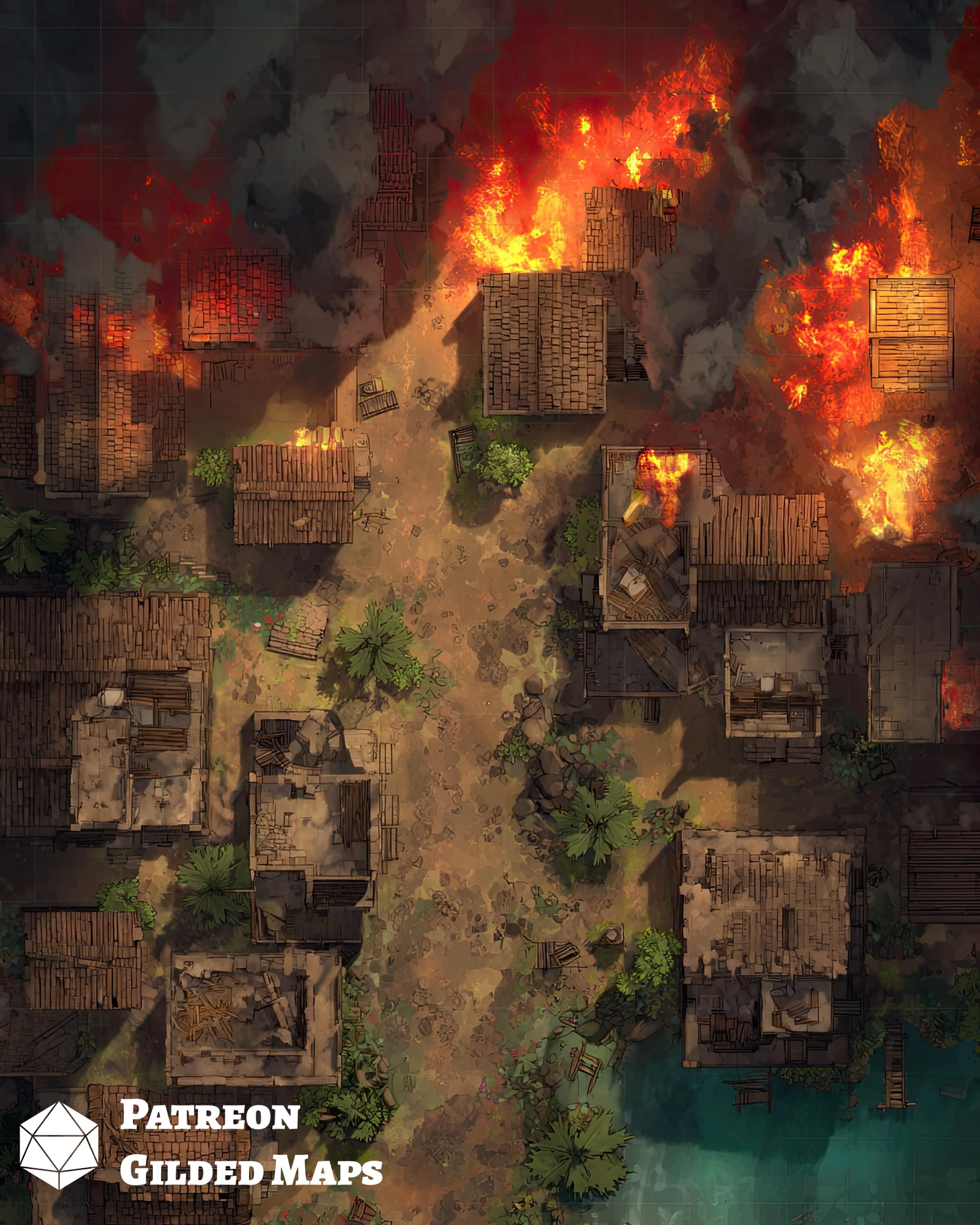 Slums Battlemap, City, Dungeons and Dragons, Dnd Battlemap, Roll20, RPG ...