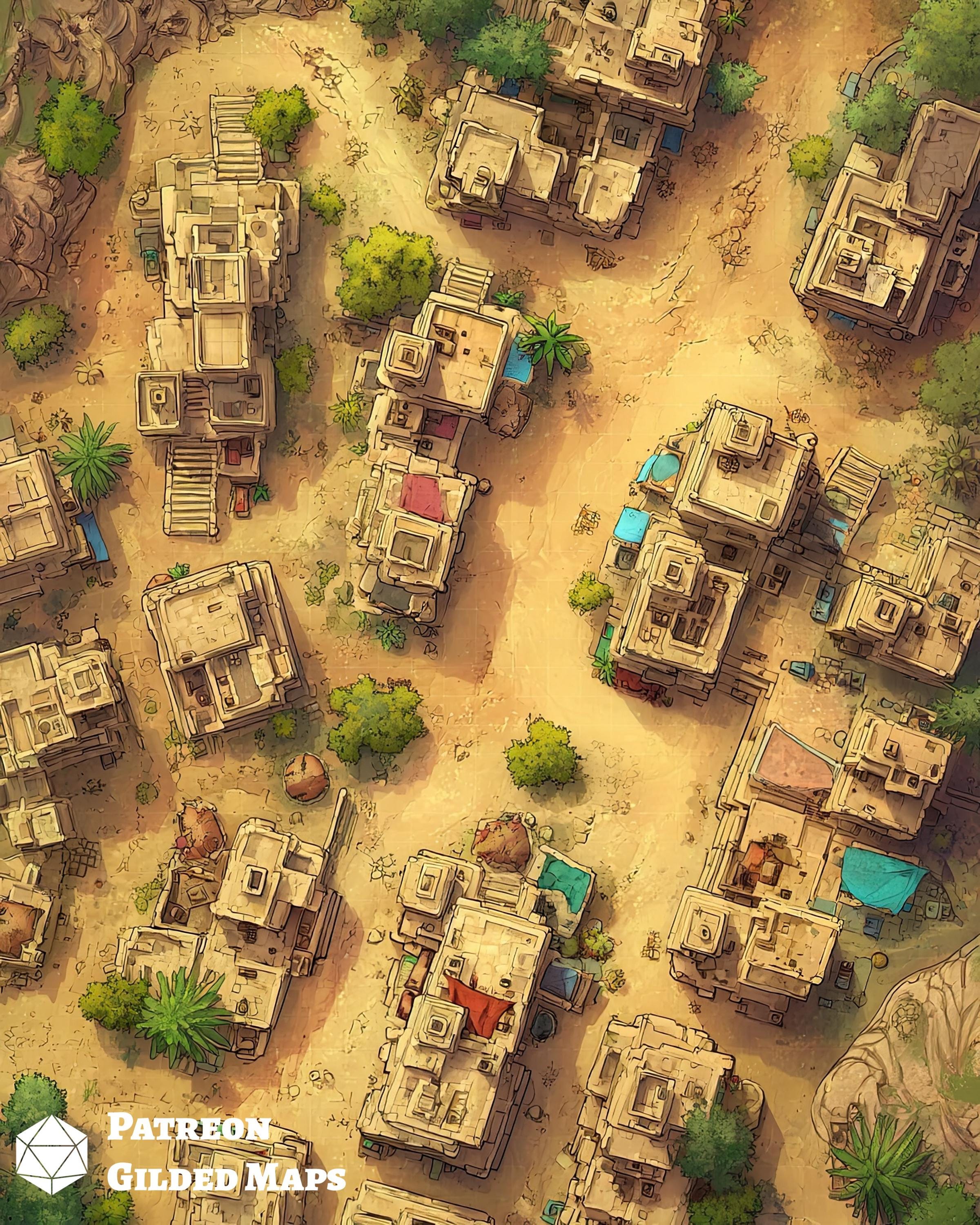Desert City Battlemap, Town, Dungeons and Dragons, Dnd Battlemap ...