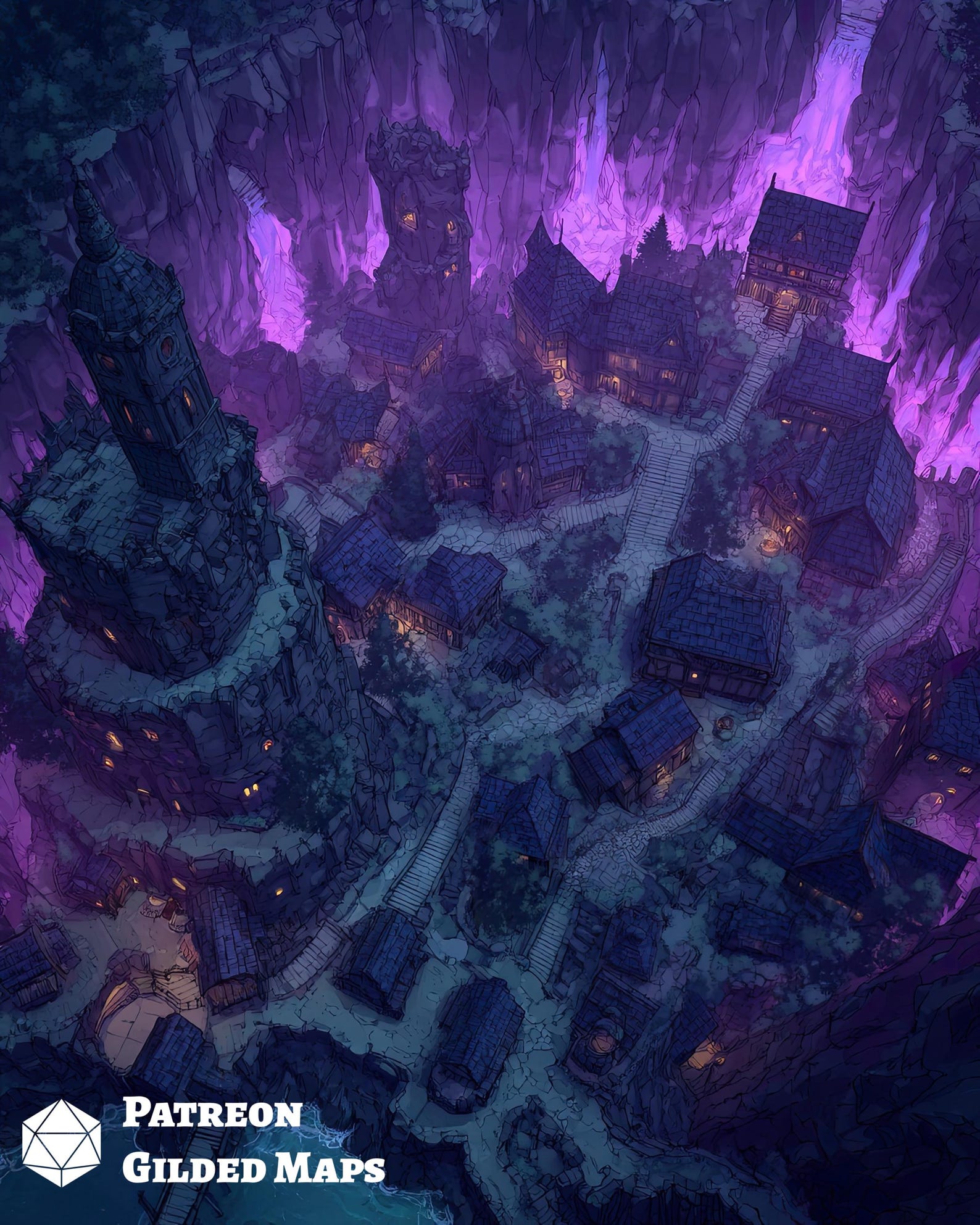 Underdark Battlemap, Dnd Map, Dungeons and Dragons, Battlemap, Roll20 ...