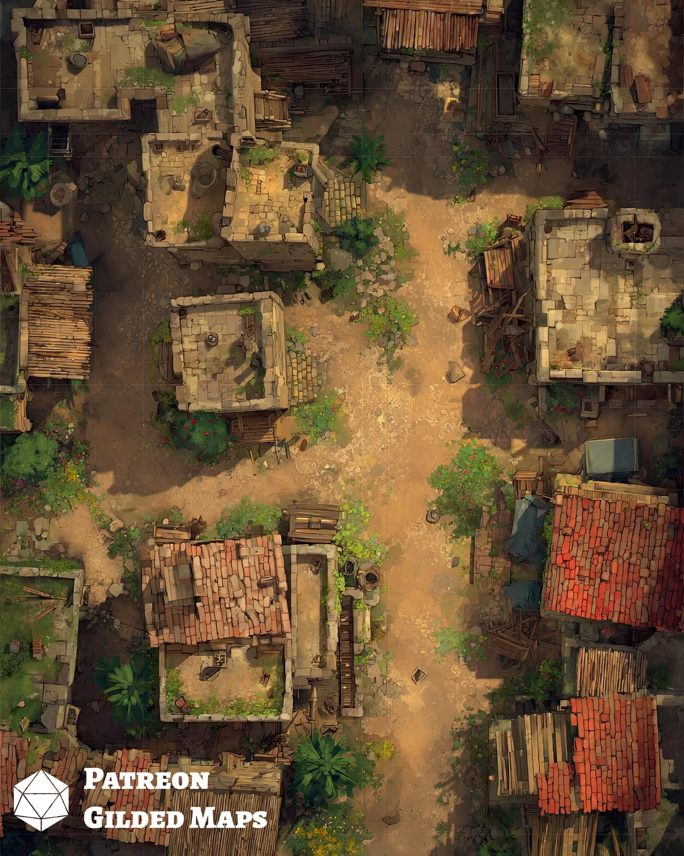 Slums Battlemap, City, Dungeons and Dragons, Dnd Battlemap, Roll20, RPG ...
