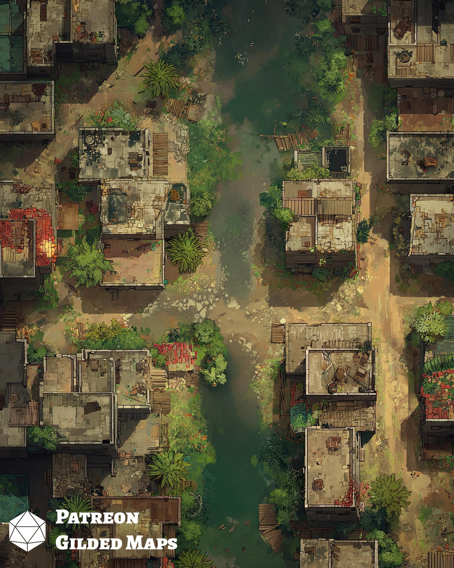 Slums Battlemap, City, Dungeons and Dragons, Dnd Battlemap, Roll20, RPG ...