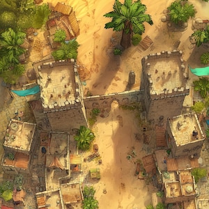 Desert City Battlemap, Town, Dungeons and Dragons, Dnd Battlemap ...