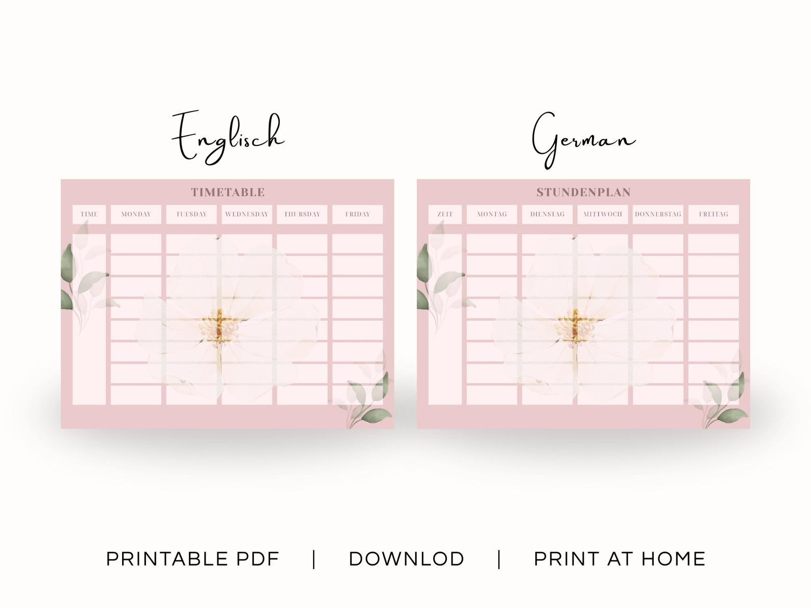 Printable School Timetable - Digital A4 & iPad Size PDF, Instant ...