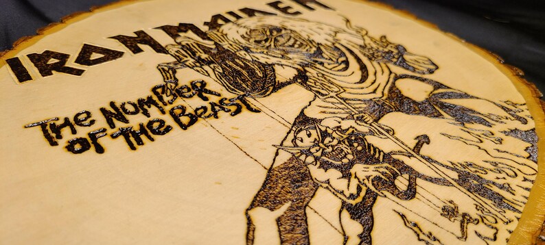 Iron Maiden Number of the Beast Wall Art. Wood Burning - Etsy