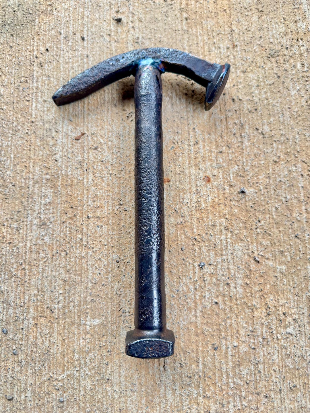 Railroad Spike Hammer Tomahawk. Handmade From Real Train Track Nails ...