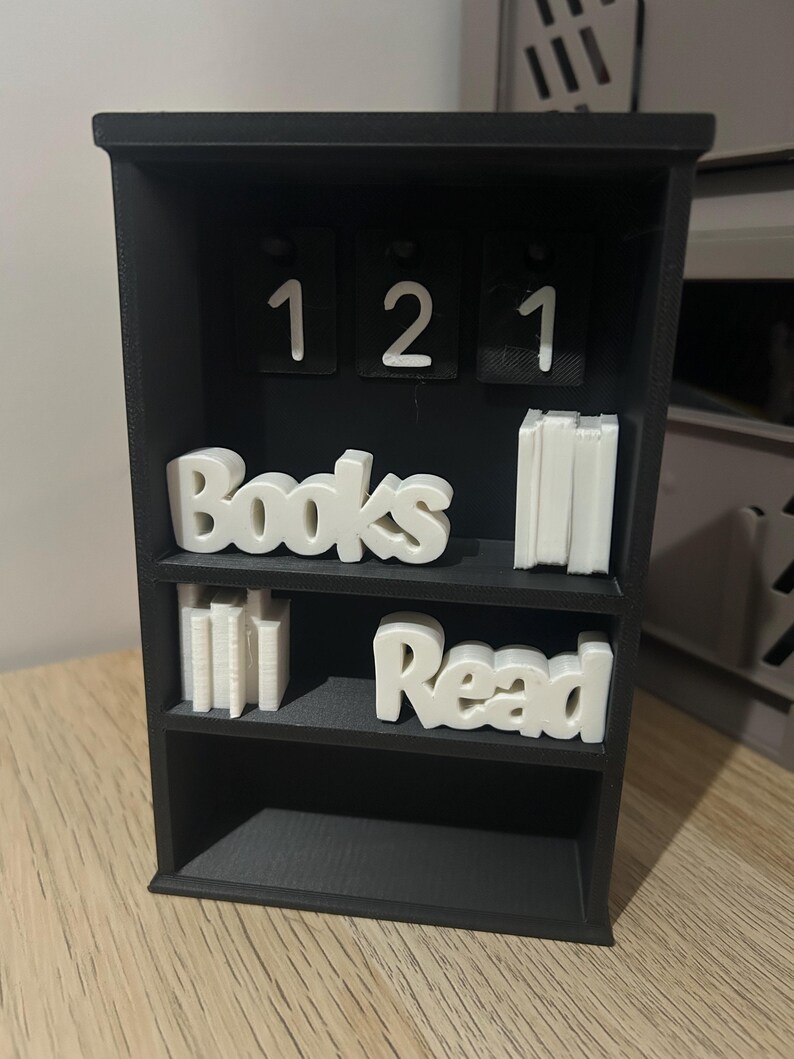 3D Printed Personalized Book Counter | Reading Tracker for Book Lovers ...