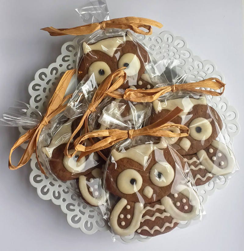 Fall Gingerbread Owl Cookies - 6 Cookies - Owl Cookie Favors or Gift ...