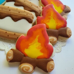 Mini Camping Cookies - Camper, Camp Fire, S'mores - 2 Dozen - Etsy