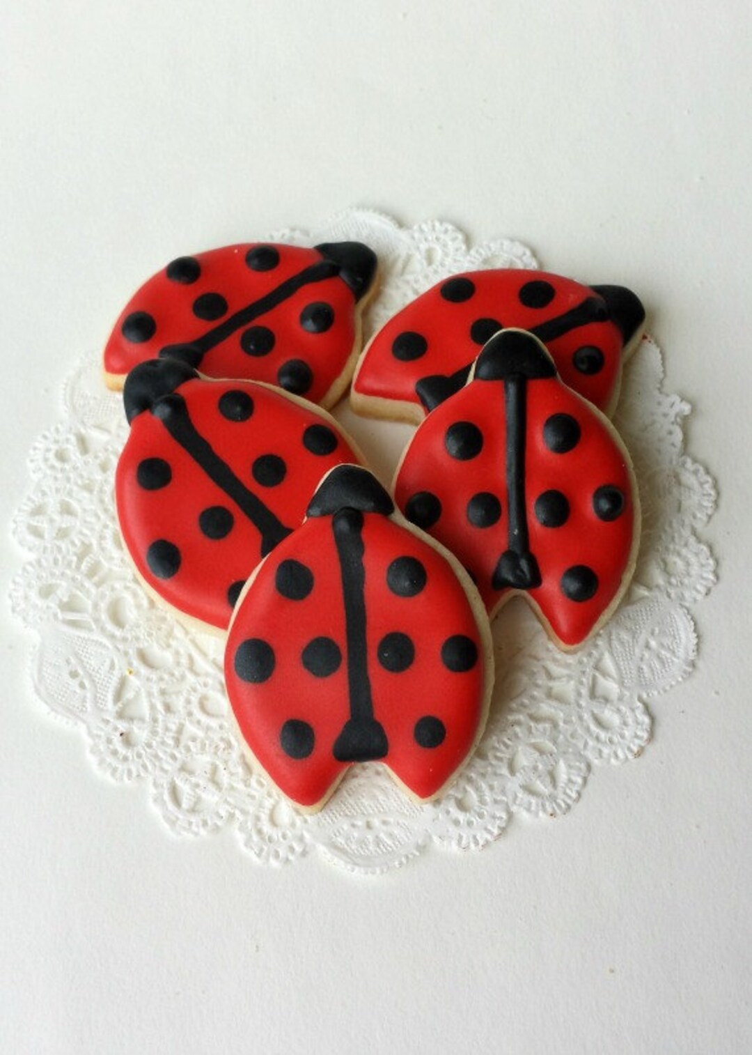 Ladybug Cookies - Mini Bites - 2 1/2 Dozen Mini Cookies - Etsy