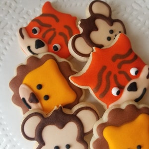 Mini Safari Jungle Cookies - 2 1/2 Dozen Mini Cookies - Mini Tiger ...