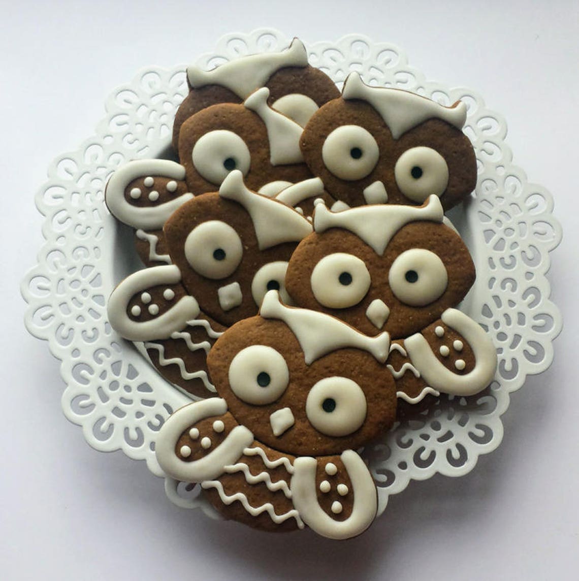 Fall Gingerbread Owl Cookies - 6 Cookies - Owl Cookie Favors or Gift ...