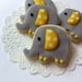 Mini Baby Elephant Sugar Cookies Yellow and Grey Elephants - Etsy