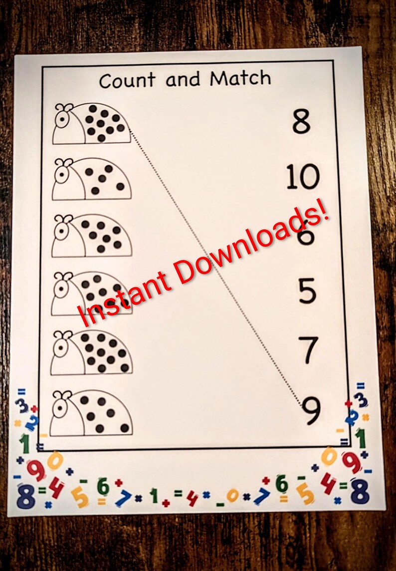 Numbers 1-5 Tracing Worksheet – Preschool Learning (PDF) - Etsy