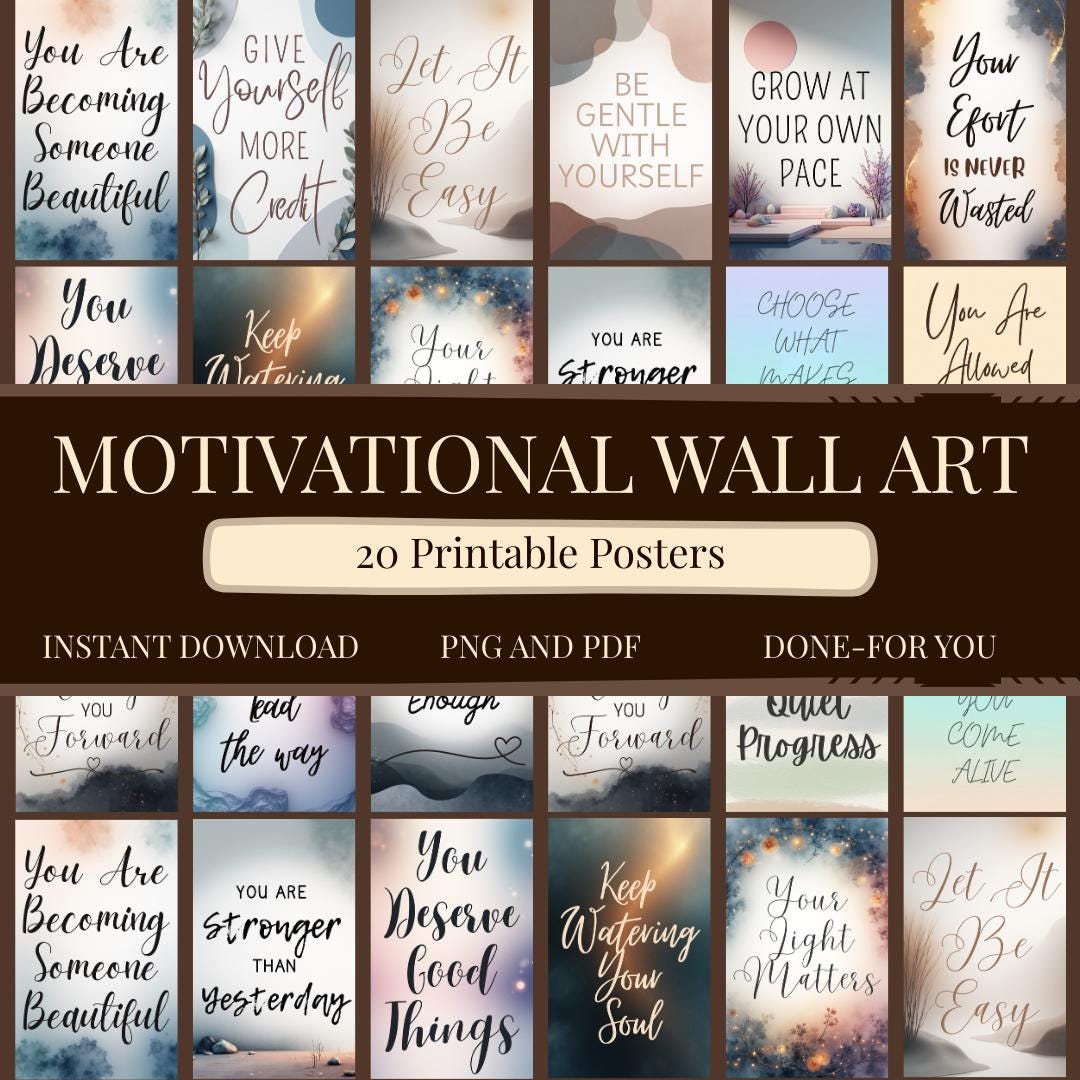 20 Handwritten Script Quotes Printables | Art Prints | Inspirational ...
