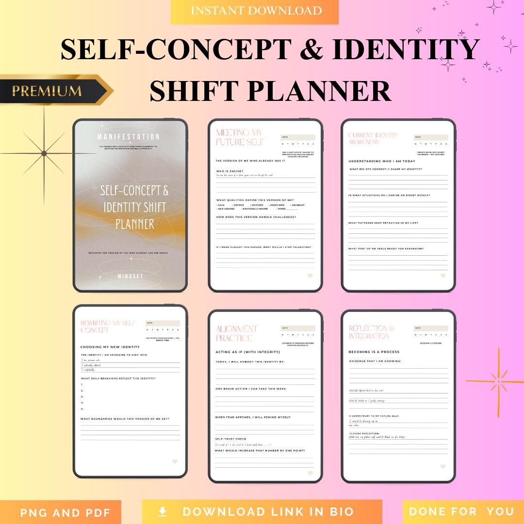 Identity Shift Printable Planner - Build Confidence & Self-belief - PDF ...