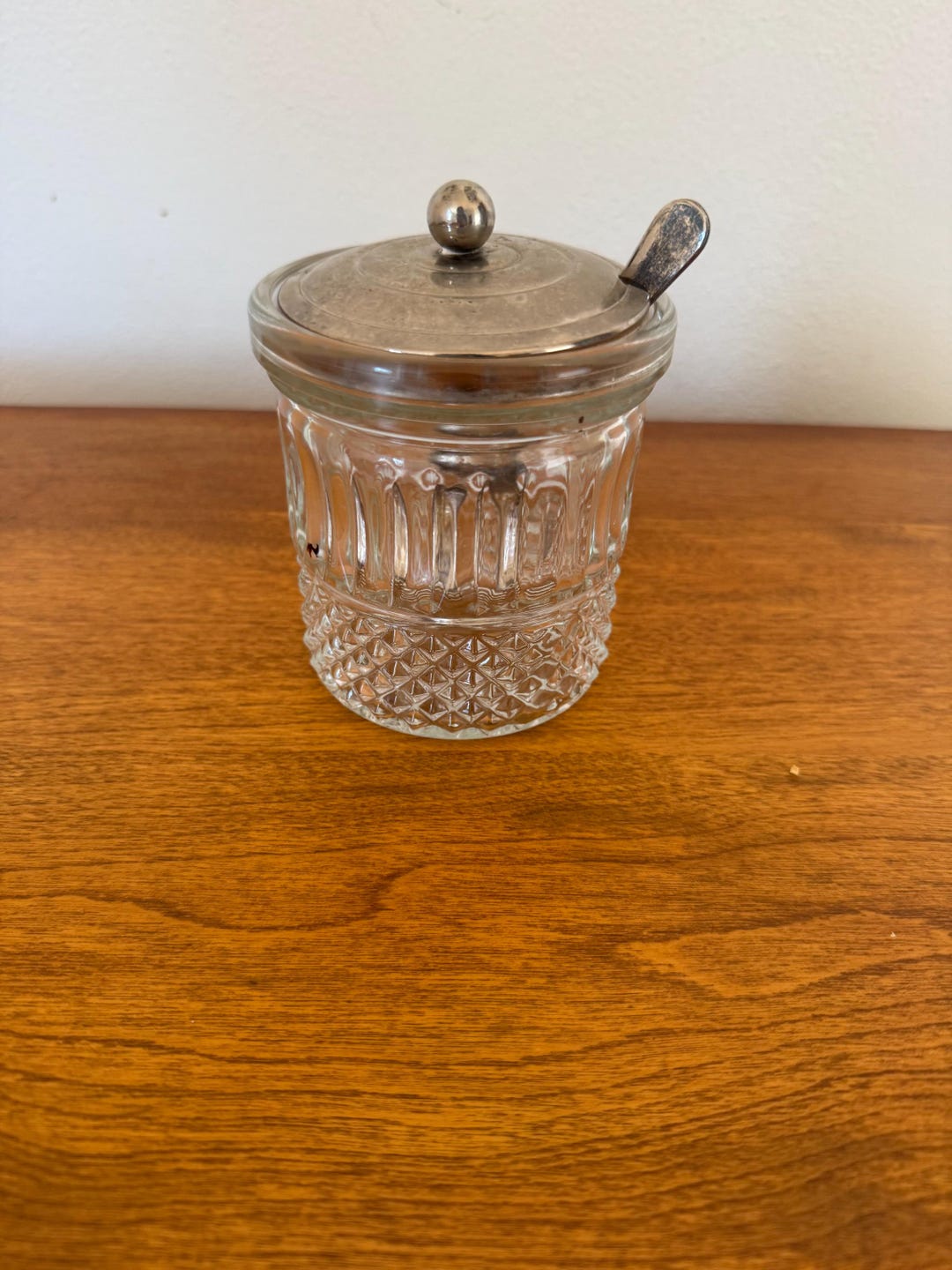 Vintage Jam Jar With Silver Plated Rim - Etsy