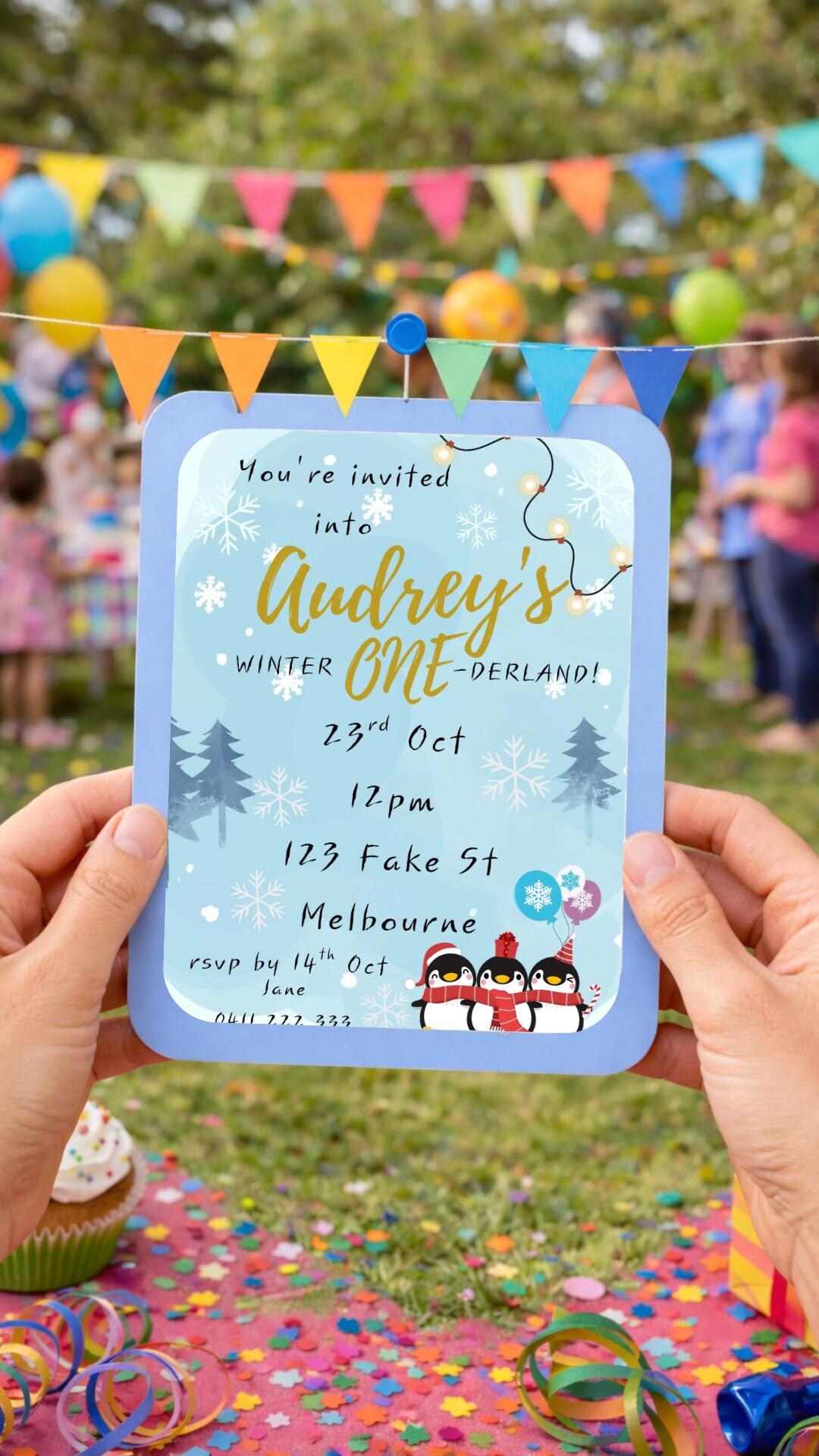 Winter One-derland Birthday Invitation | First Birthday (digital Invite ...