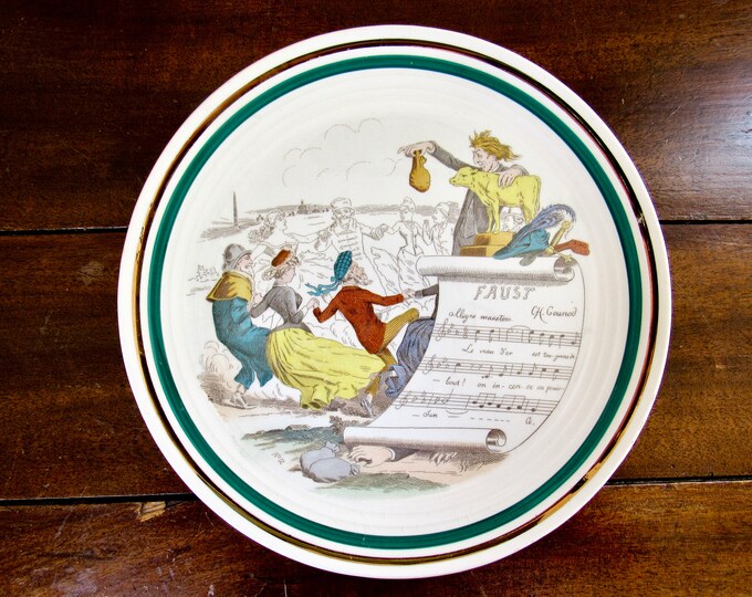 Vintage Opera Plate - Faust - Charles Gounod - French Opera Plate - Etsy
