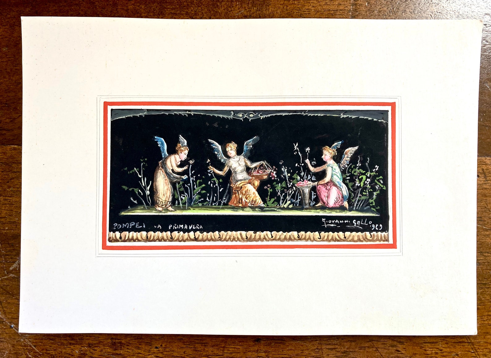 Original Italian Watercolor Giovanni Gallo Giovanni Gallo - Etsy