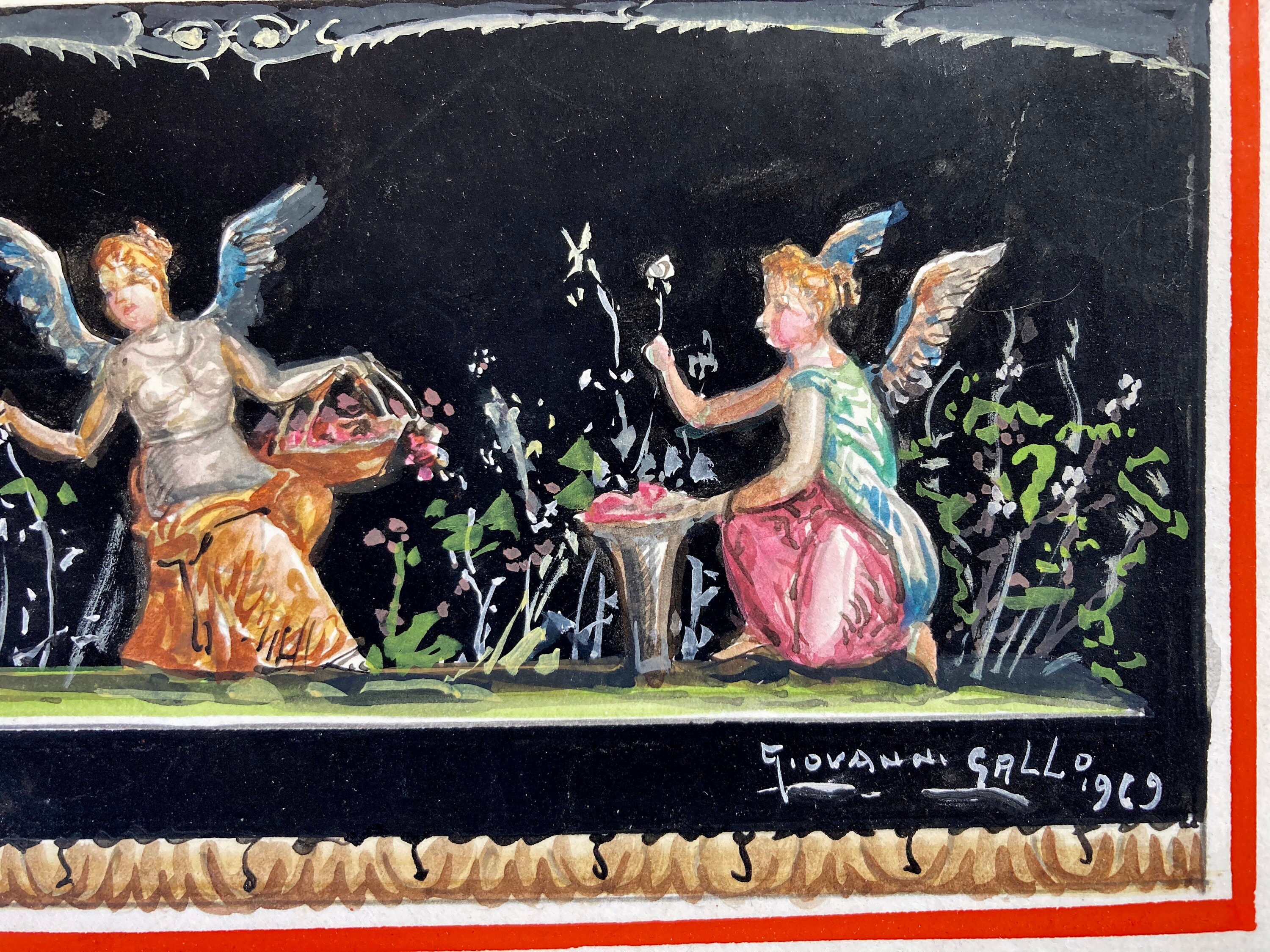 Original Italian Watercolor Giovanni Gallo Giovanni Gallo - Etsy