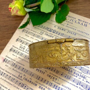 Antique French Brass Box - French Trinket Box - Antique Keepsake Box ...