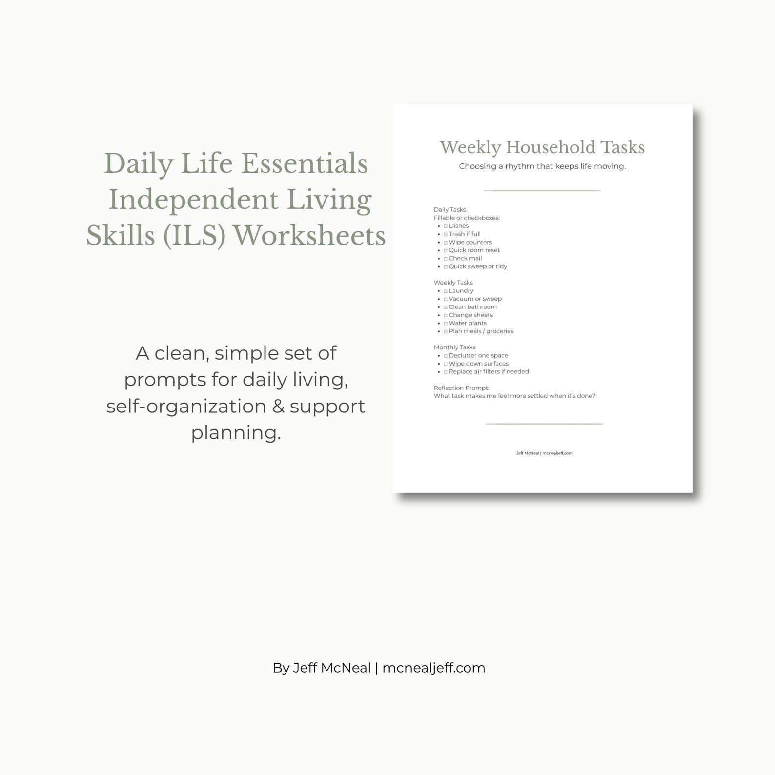 Independent Living Skills – Daily Essentials | 5-page PDF Bundle | ILS ...