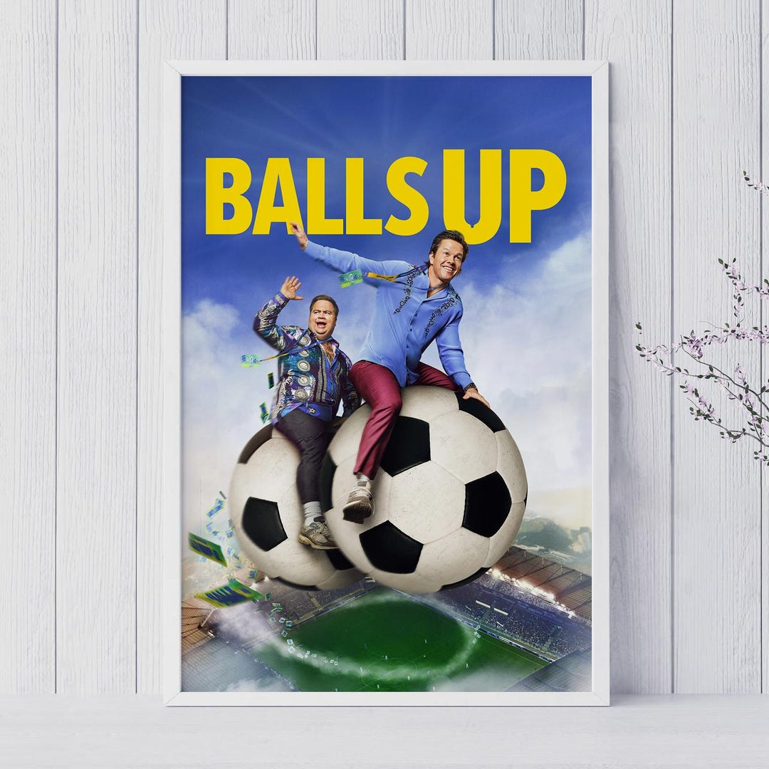 Balls up Retro Movie Canvas Poster, Frameless Wall Art Print, Modern ...