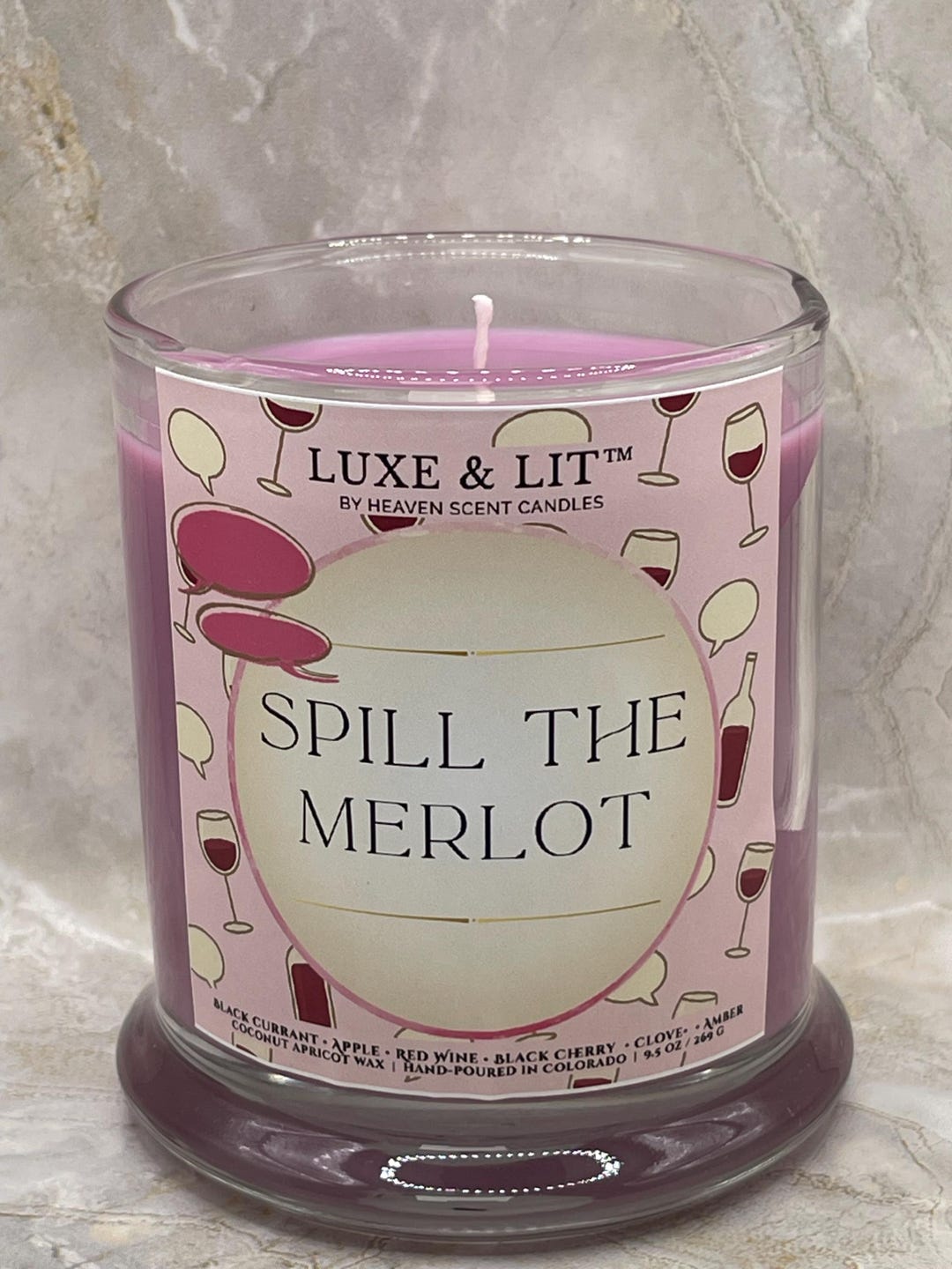 Spill the Merlot - (black Cherry Merlot Scented Candle) - Etsy