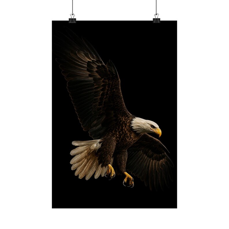 Sovereign Sky - Bald Eagle on Approach | Matte Vertical Poster | Wall ...