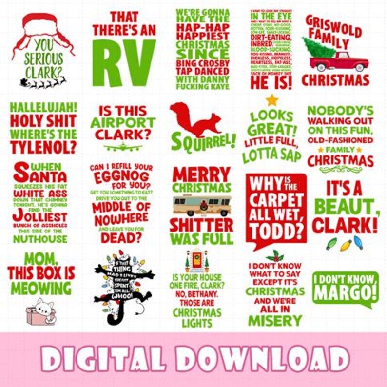 19+ Designs Merry Clarkmas PNG Bundle, National Lampoon's Christmas ...