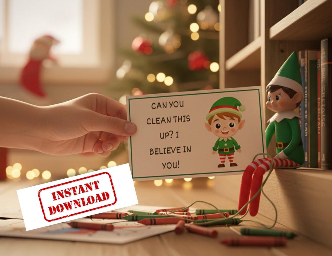 54 Elf Prank Cards Printable | Funny Elf on the Shelf Notes | Easy Elf ...