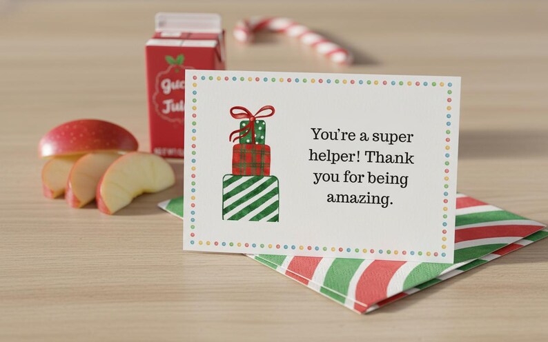 Elf Lunch Box Notes Printable | 24 Kids Lunch Notes | Christmas ...
