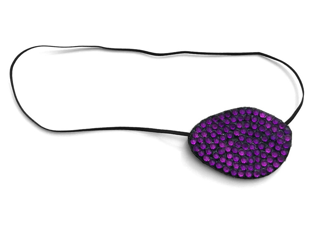 Swarovski Crystal Violet Purple Rhinestone Eye Patch - Etsy