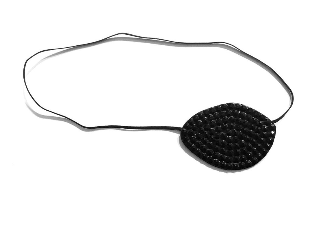 Swarovski Crystal Black Rhinestone Eye Patch - Etsy