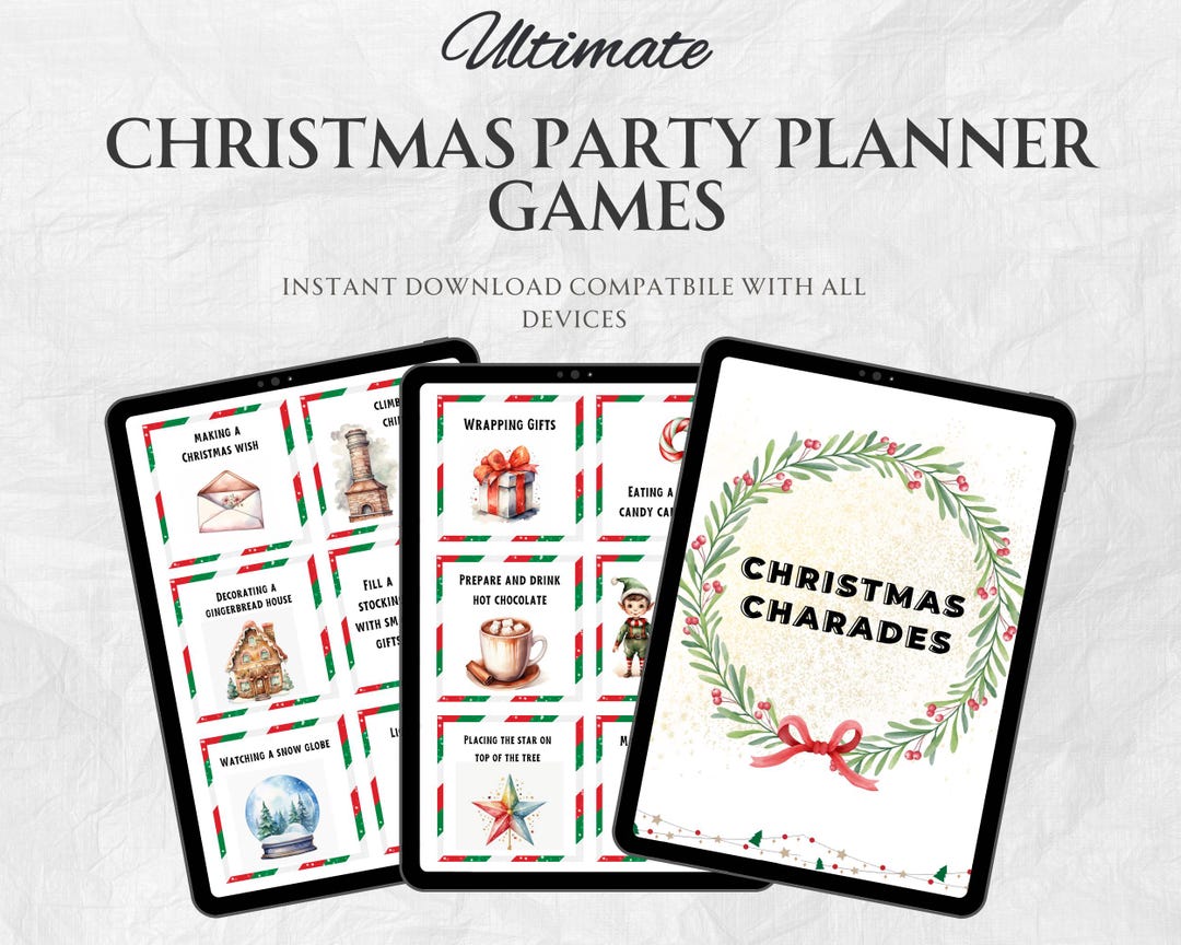 Christmas Party Planner & Games Printable | Holiday Party Game Bundle ...