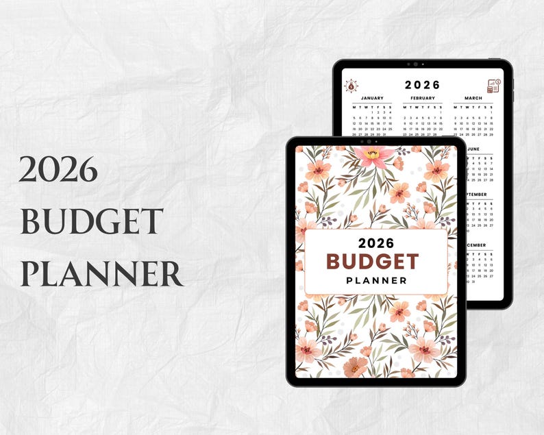 2026 Budget Planner Printable | Monthly Budget Sheets | Finance Tracker ...