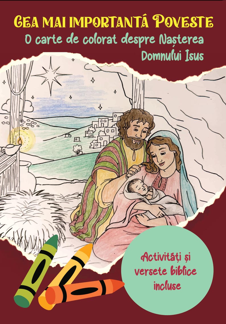Carte De Colorat Despre Nasterea Domnului Isus (romanian Nativity Story ...