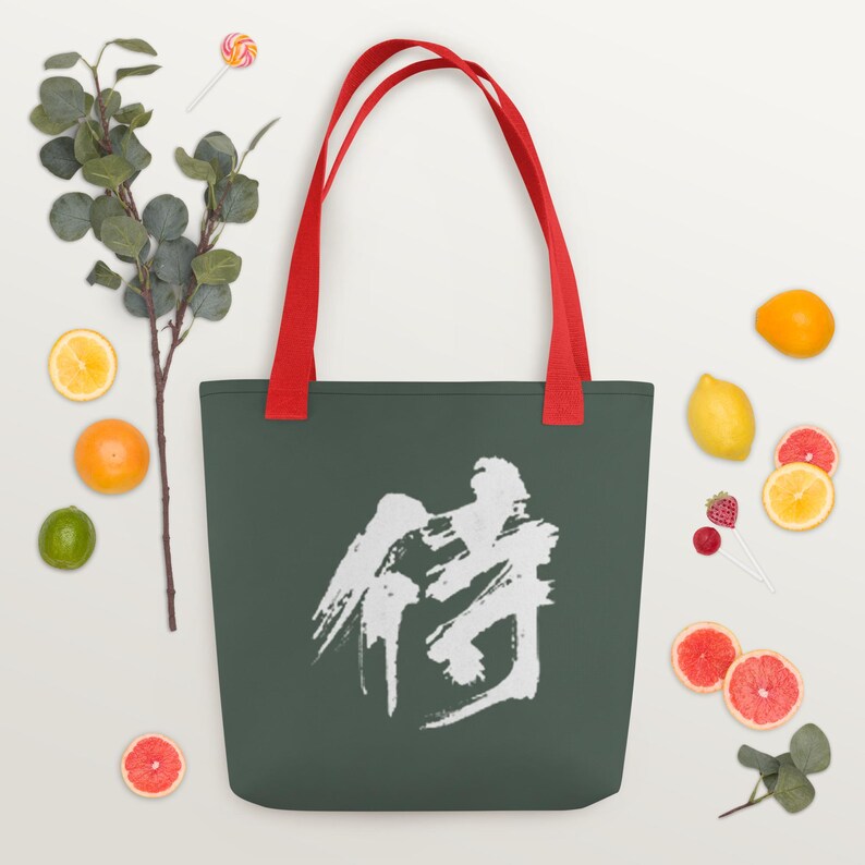 Samurai Kanji Tote Bag Japanese Calligraphy Art Bushido Gift Ronin ...