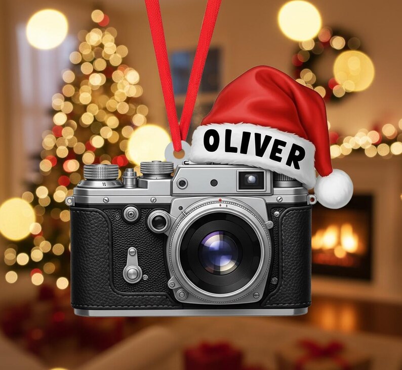 Personalized Photographer Christmas Ornament | Custom Name | Camera ...