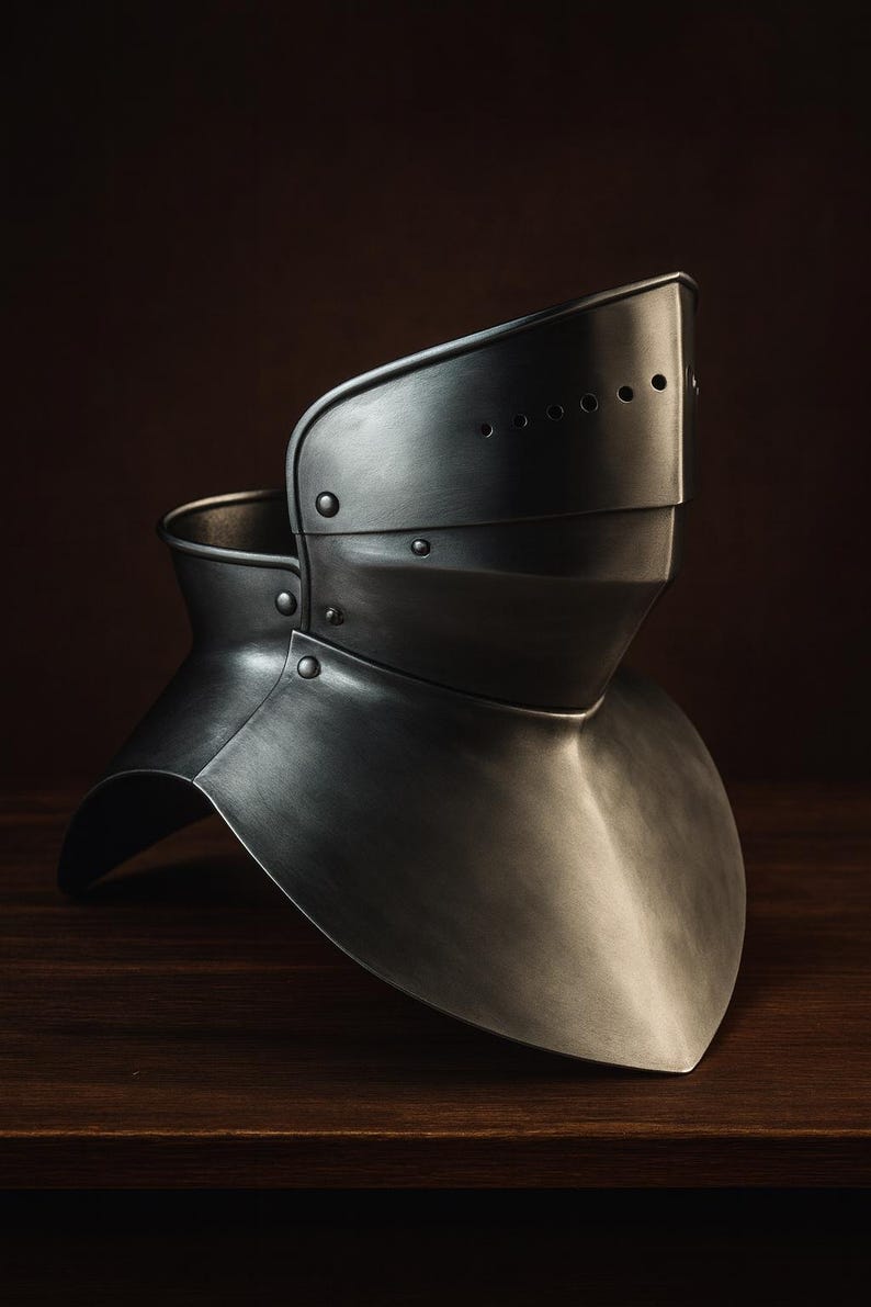 Medieval Steel Gorget – Handmade Knight Neck Armor for Cosplay & LARP ...