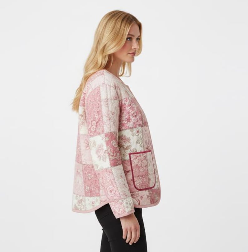 Patchwork Quilted Jacket PDF Sewing Pattern – Women’s Coat Pattern ...